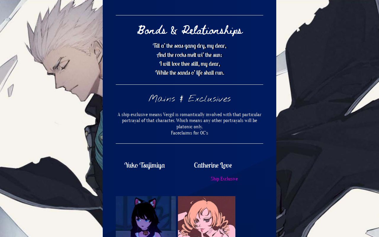 Vergil Main & Ship Page